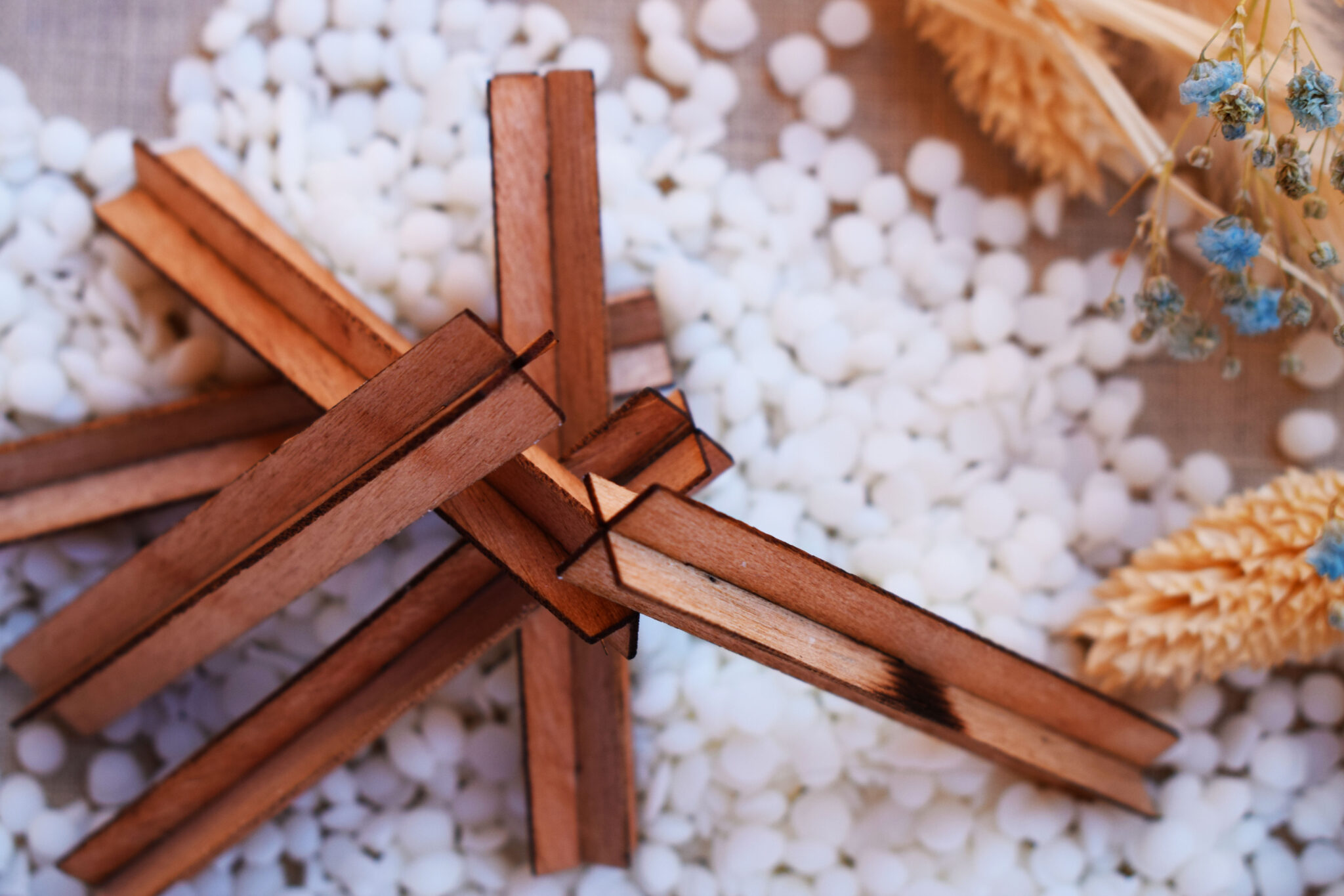 Mecha de Madera cruceta Pack 10u – Ruta de la cera